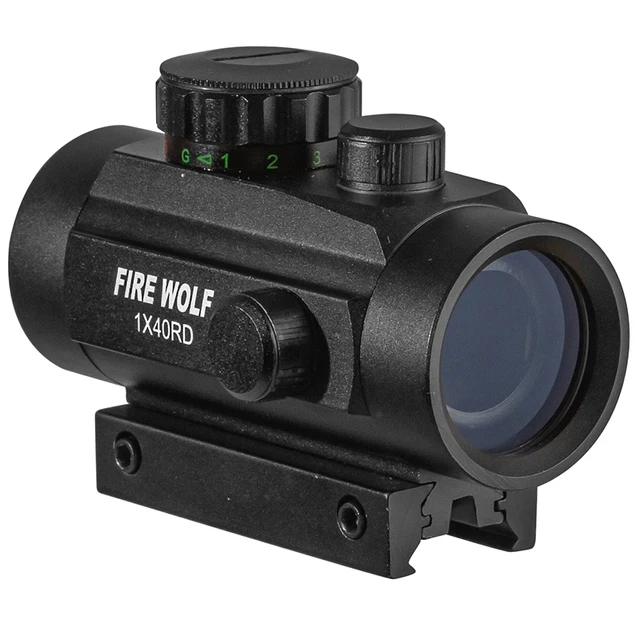 FIRE WOLF 1x40 Hunting Tactical Holographic Riflescopes Red Green Dots ...