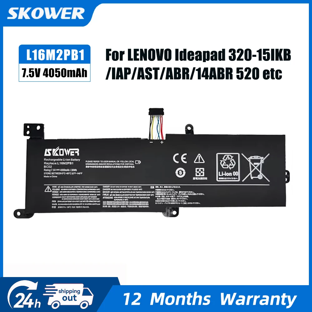 SKOWER L16M2PB1 batería del ordenador portátil para Lenovo IdeaPad 320/ ...