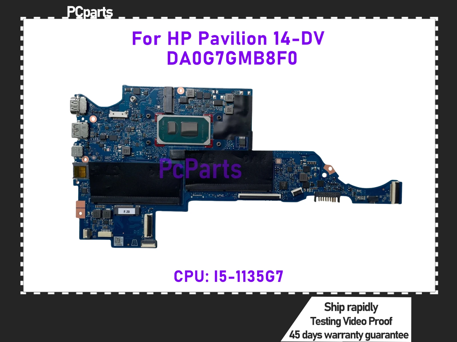 PCparts M16646-001 For HP Pavilion 14-DV Laptop Motherboard DA0G7GMB8F0 ...