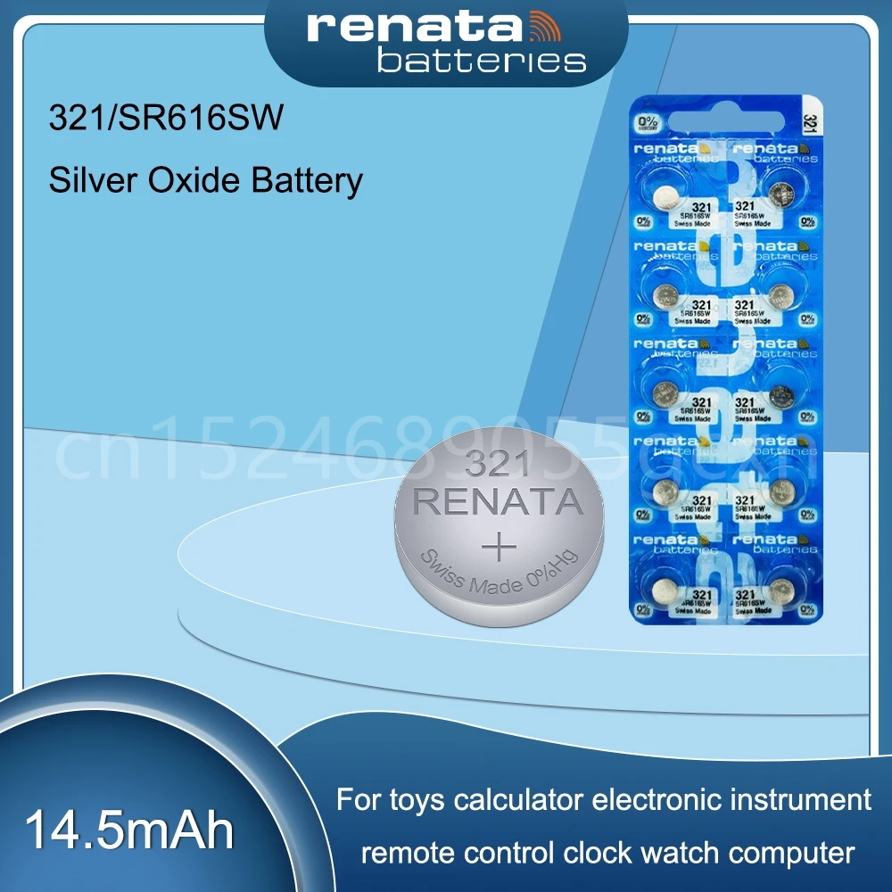 1-55V-100-Original-Brand-New-Renata-321-SR616SW-D321-GP321-Silver-Oxide ...