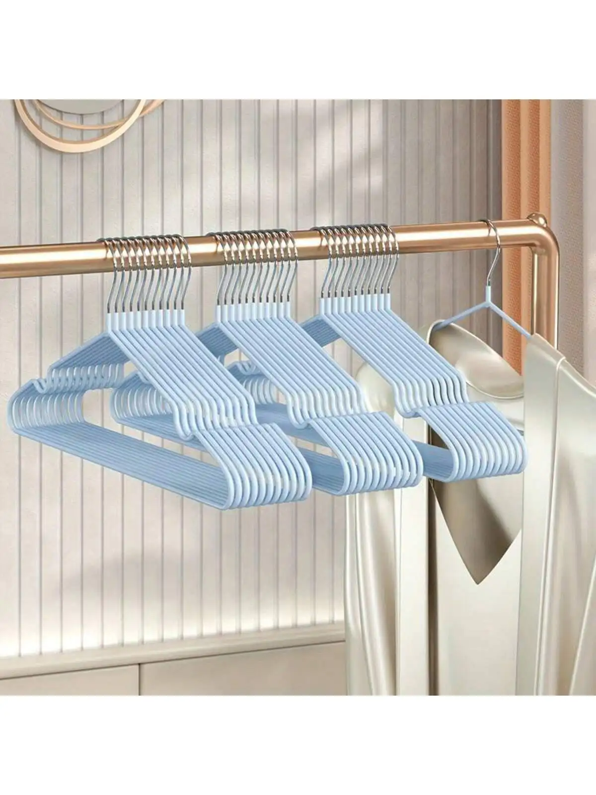 10pcs-Metal-Traceless-No-slip-Clothes-Hangers-Durable-Strong-Clothes ...