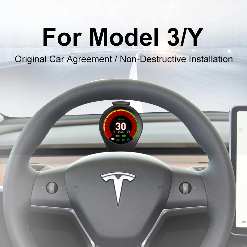 Car Odometer For Tesla Model 3/y Retrofit Multimedia Digital Lcd ...