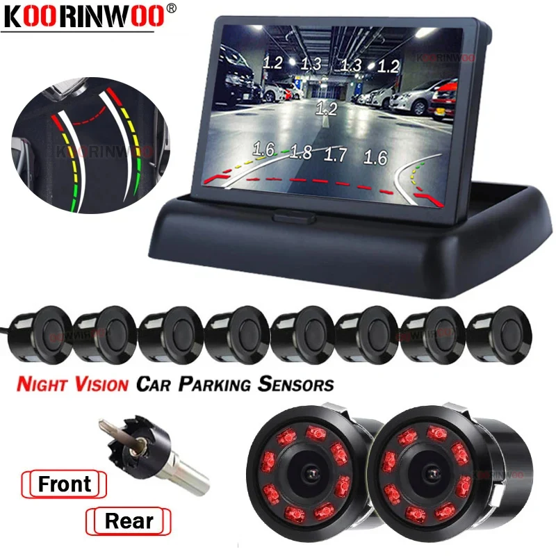 Koorinwoo Parktronic 8/6/4 Car Sensors Front + back Camera Parking ...