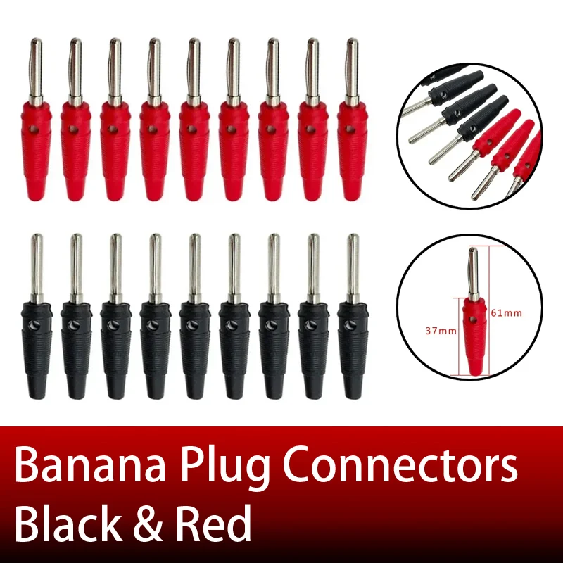 20-100Pcs-4mm-Banana-Plug-High-Current-Insulated-Shrouded-Stackable ...