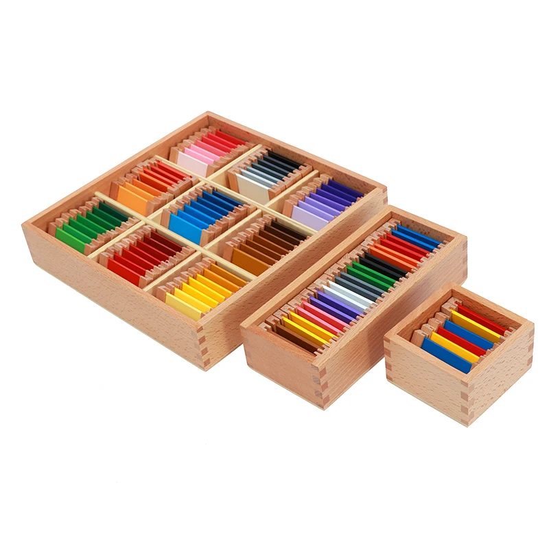 ADENA Montessori Sensorial Material Learning Color Tablet Box 1/2/3 ...