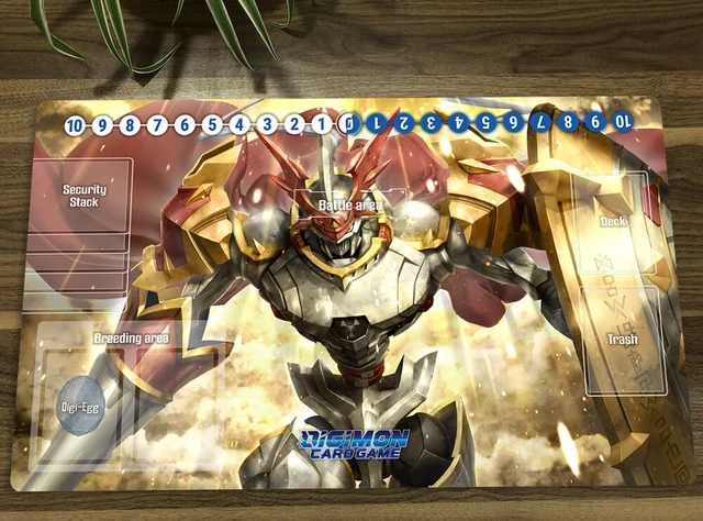 Board Game Digimon Playmat Omegamon Agnimon Terriermon Metal Greymon DTCG TCG CCG Trading Card ...