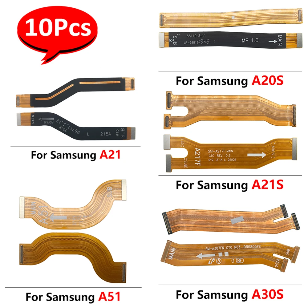 10Pcs，Main FPC LCD Display Connect Mainboard Flex Cable For Samsung A10S M15 M16 A20S M12 M14 ...