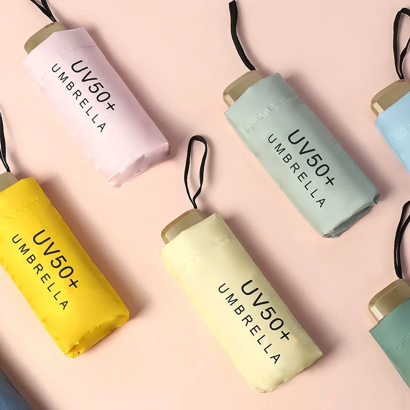 Mini-Sun-Umbrella-Small-Pocket-Rain-Umbrella-Vinyl-Folding-Umbrella-UV ...