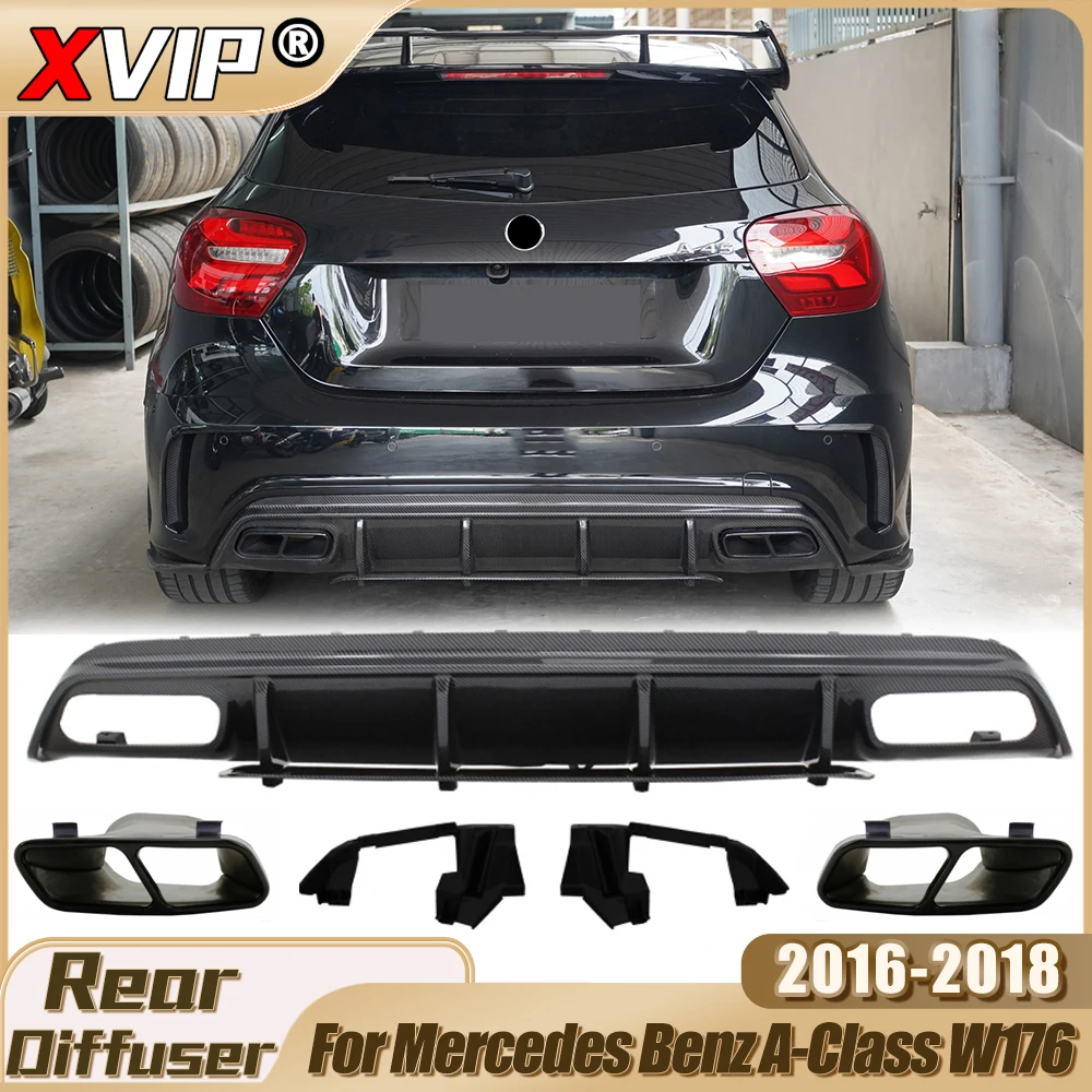XVIP For Mercedes Benz A-Class W176 A200 A45 AMG 2016-2018 Carbon Fiber ...