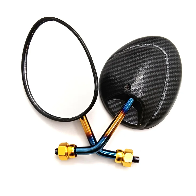 Universal-8mm-10mm-motorcycle-Burnt-titanium-Oval-rearview-mirror-for ...