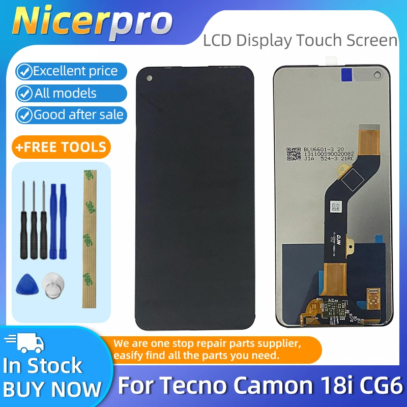 For-Tecno-Camon-18i-CG6-LCD-Display-Touch-Screen-Assembly-Replacement ...