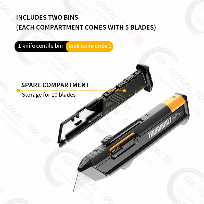 Reload Utility Knife Retractable | Toughbuilt Reload Utility Knife - 2 ...