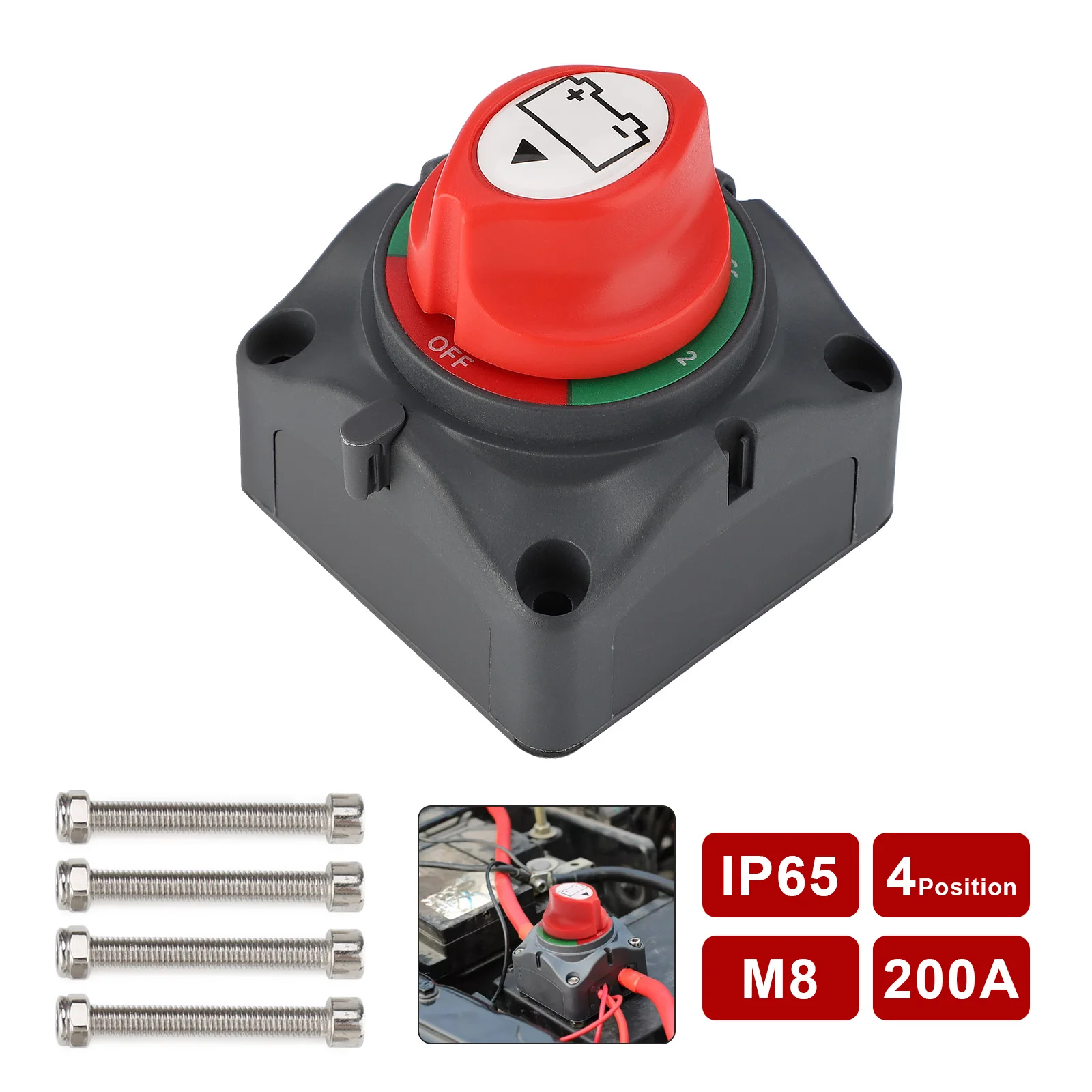 New-12V-24V-2-and-3-Position-Power-Switch-200A-300A-Switch-Battery ...