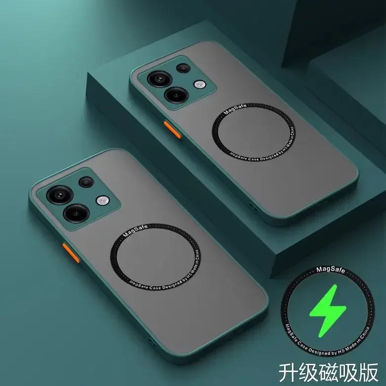 Capa-magn-tica-Magsafe-para-Xiaomi-tampa-traseira-macia-Funda-para-Poco ...