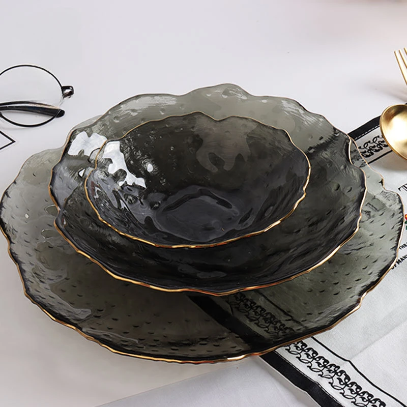 Transparent Glass Salad Plates - Pikstok