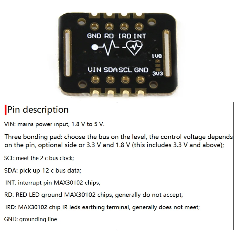 Max30102 Pulzusérzékelő Modul Impulzus Detektálási Vér Oxigénérzékelő ...