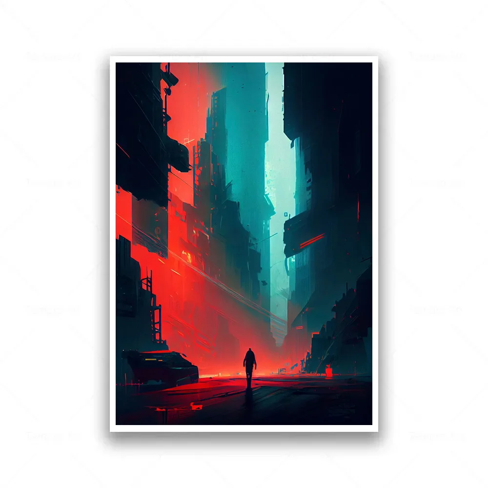 1pc-Night-City-Cyberpunk-Canvas-Poster-Wall-Art-Prints-Home-Decoration ...
