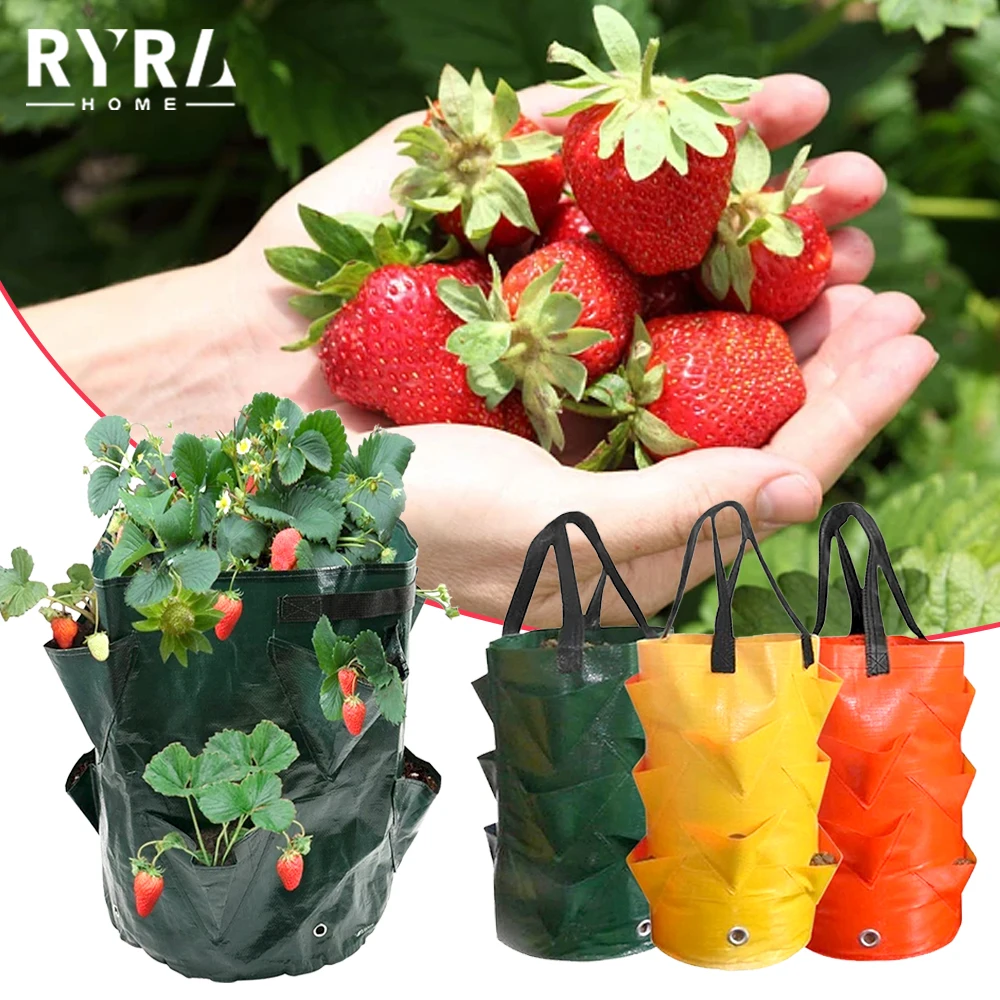 3-Gallons-Multi-Mouth-Grow-Bag-Strawberry-Tomato-Planting-Bags-Reusable ...