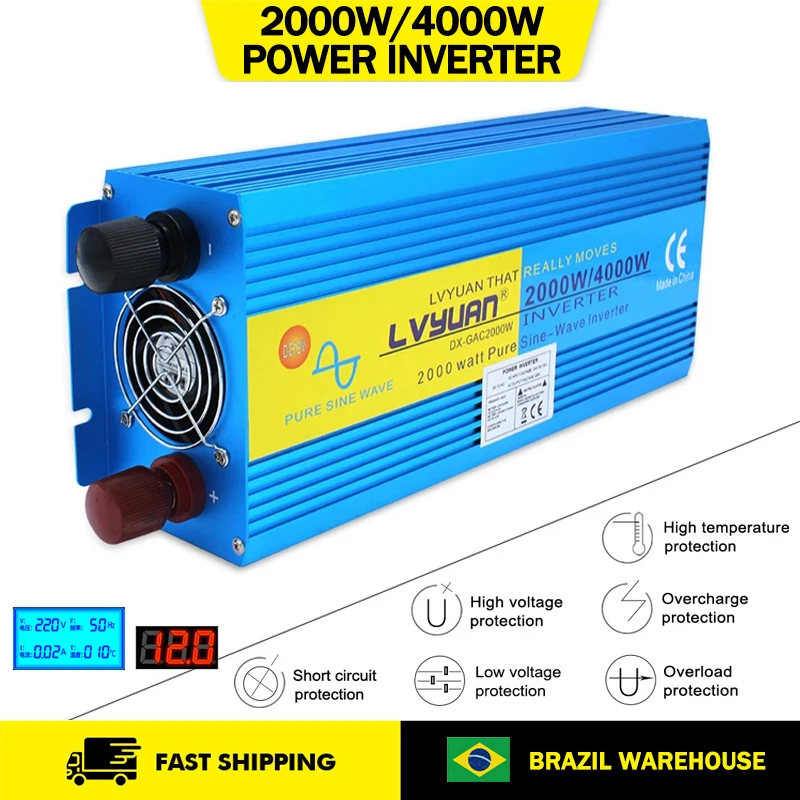 Inversor-de-onda-sinusoidal-pura-para-coche-convertidor-Solar-autom-tico-con-pantalla-LCD-LED ...
