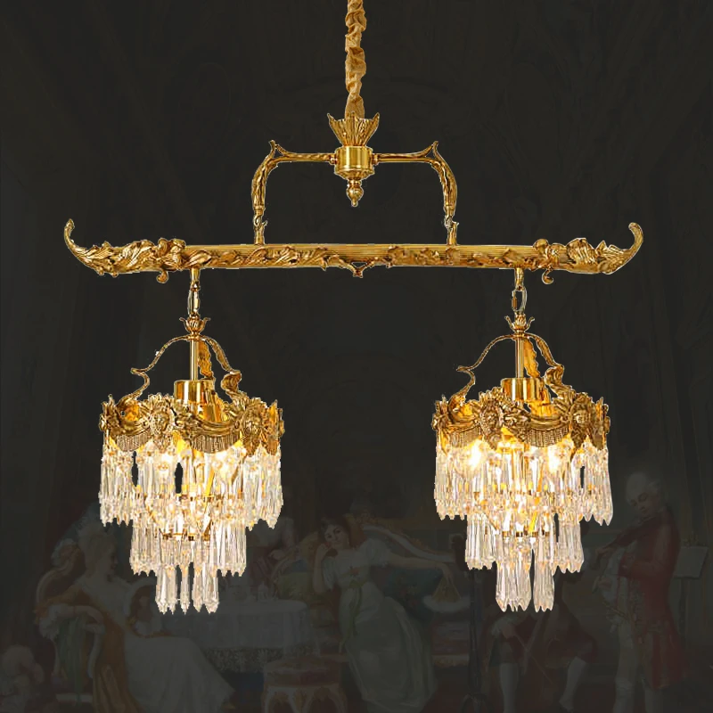 European Rococo Luxury Brass Restaurant Chandelier French Classical ...
