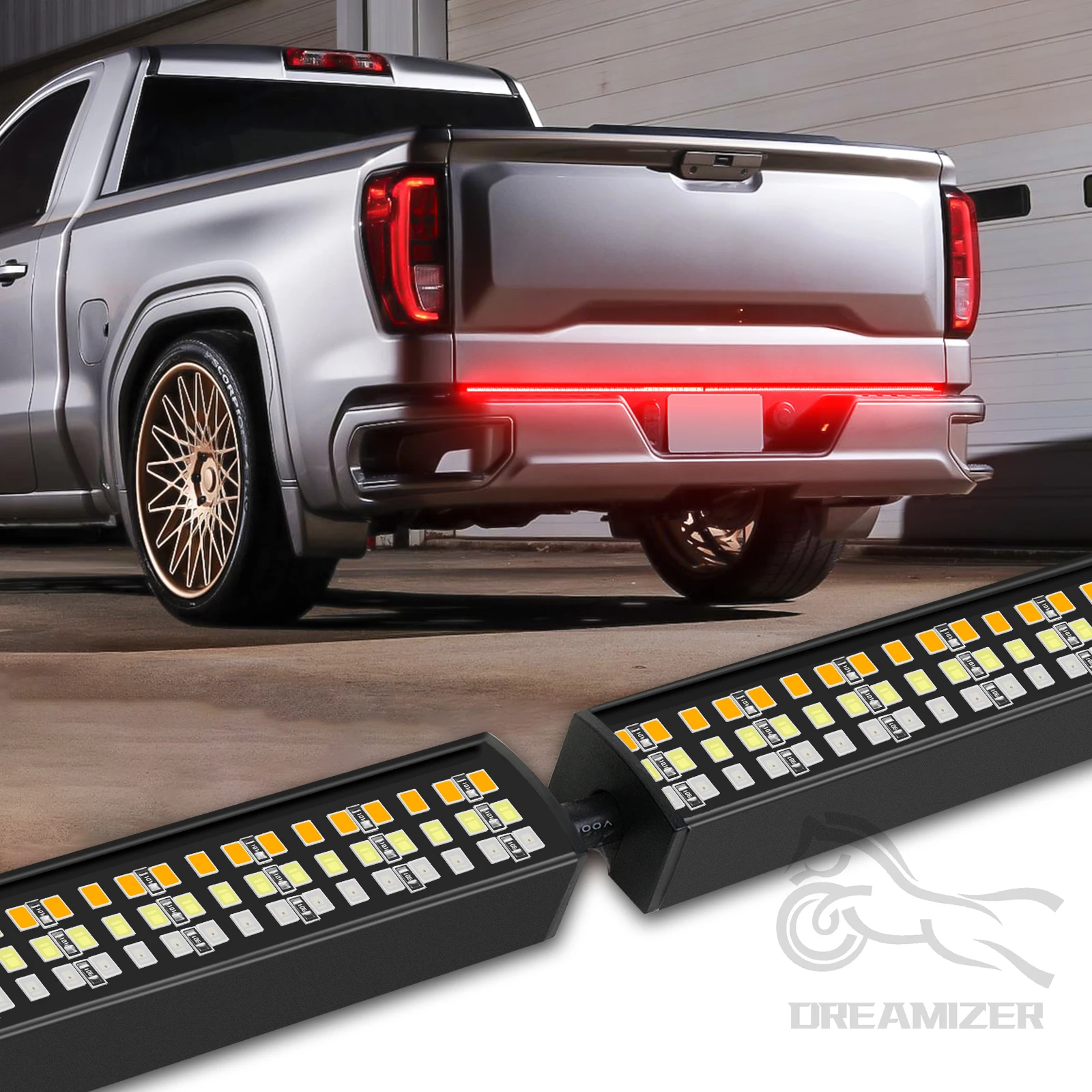 60" Tailgate LED Strip Bar Brake Turn Signal Tail Light LED Tailgate ...