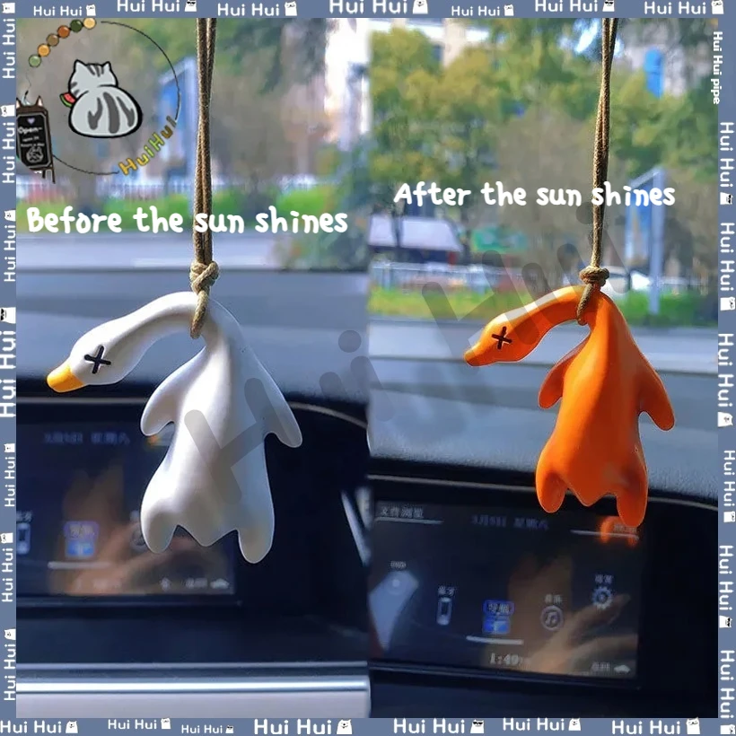 Cute Color-Changing Roast Duck Pendant Uv Temperature-Sensing Color ...