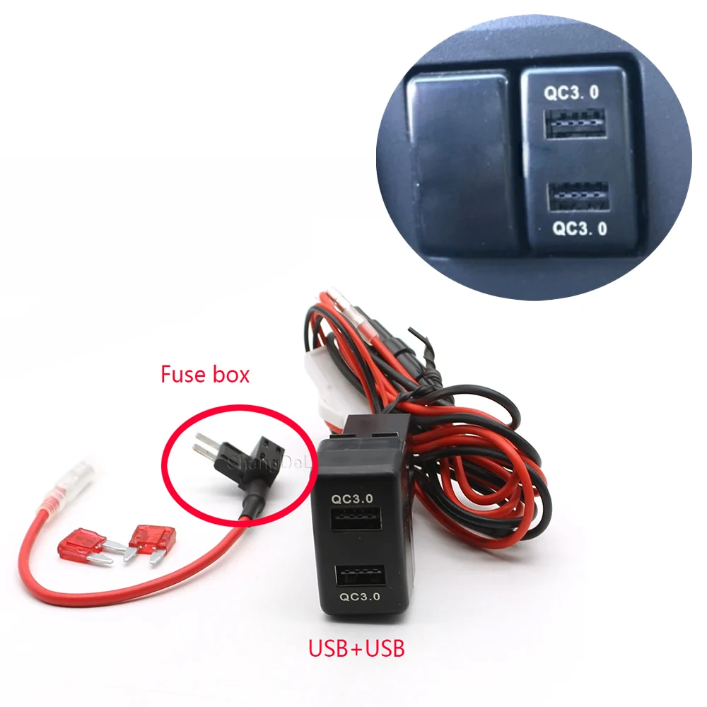 Car-Phone-Fast-Charger-QC3-0-USB-Retrofitted-Dual-USB-Charging ...