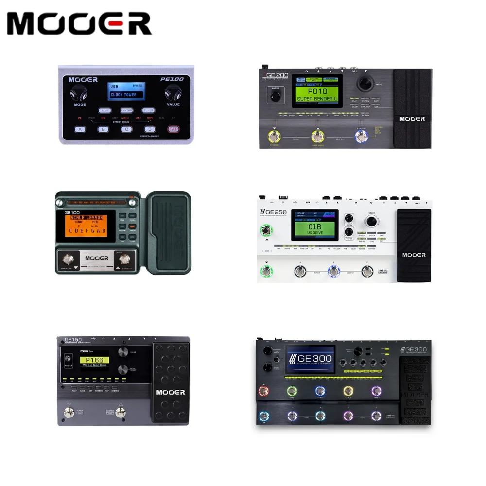 MOOER GE150 Multi-Effects Processor Looper Preamp TAP TEMPO Drum ...
