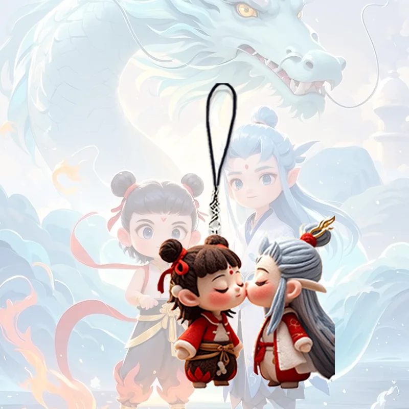 Anime CP Pendant Nezha 2 Devil Child's Sea Cartoon Anime Mobile Chain ...