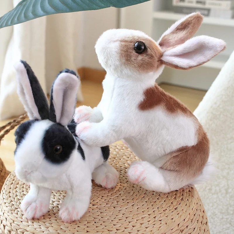 3-Colour-Simulation-Kawaii-Realistic-Rabbit-Plush-Toy-Lifelike-Animal ...