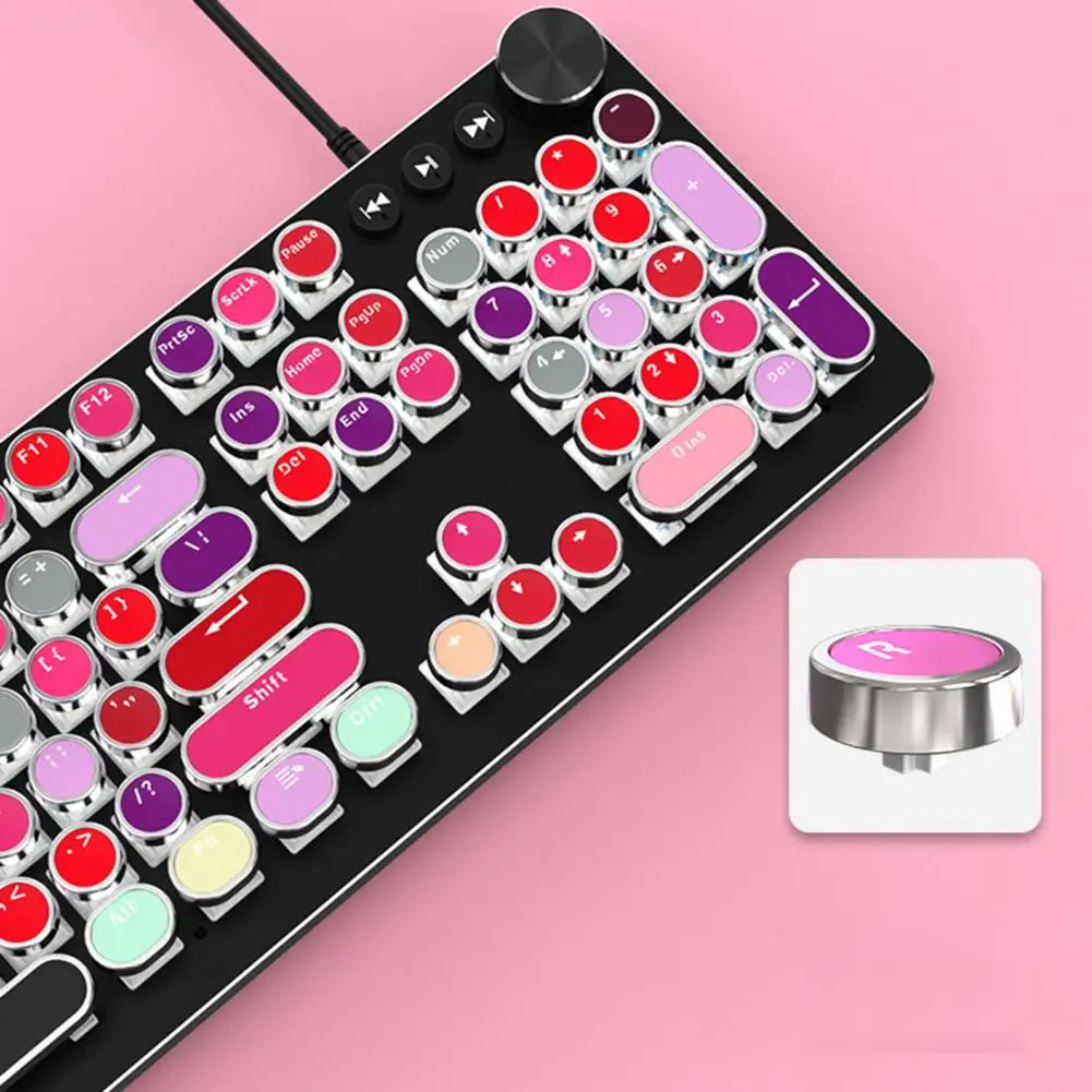 Practical-Punk-Retro-Style-Key-Caps-Universal-PC-Computer-Keyboard-Caps ...