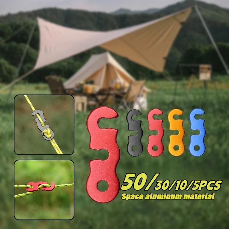 50-PCS-Adjustable-Tent-Rope-Buckle-S-Tensioner-Outdoor-Camping-Tent ...