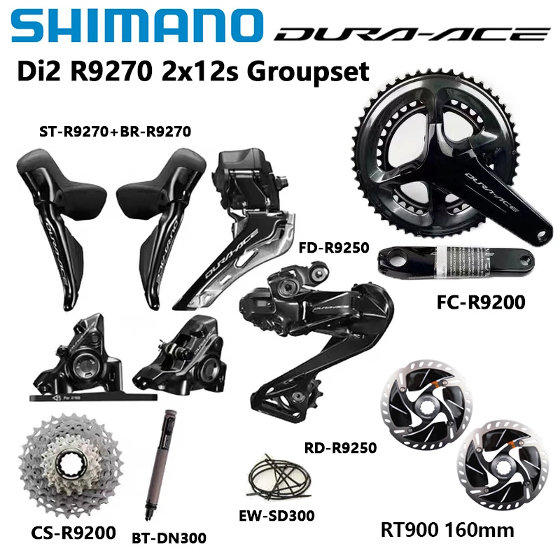 Shimano Di2 Dura Ace R9270 2x12 Speed Set R9200 Crankset 170/172.5mm 50-34t 52-36t Rd-r9250 ...