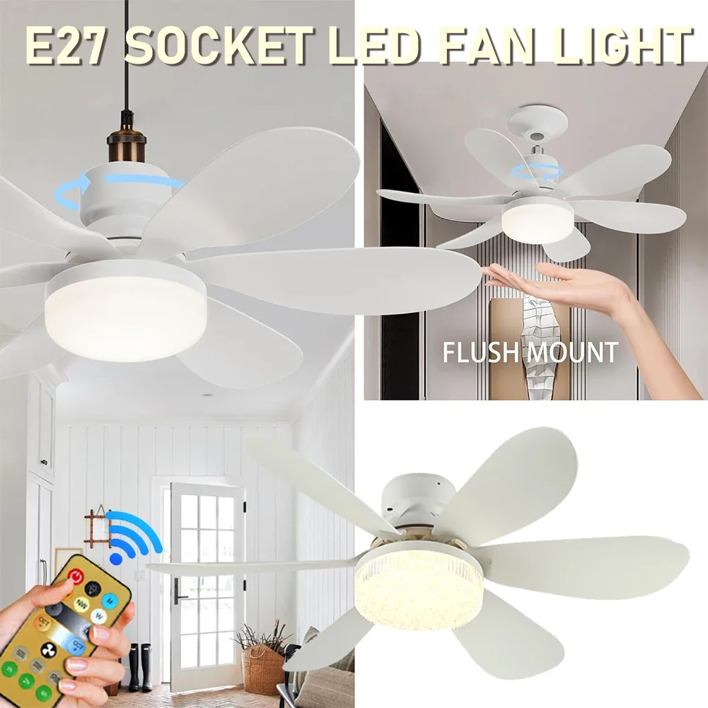 E26-E27-Screw-Head-LED-Fan-Light-Remote-Control-Three-Color-Dimming ...