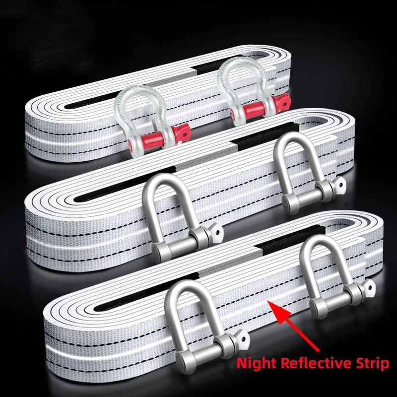 Off-Road Towing Strap Heavy Duty Tow Rope 6/12/18 Ton Winch Cable With ...