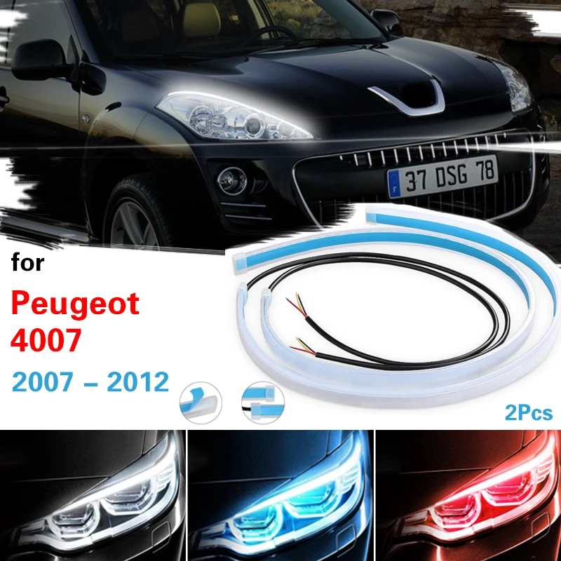 For Peugeot 4007 2007-2012 Start-Scan Running Light Strip Flexible ...