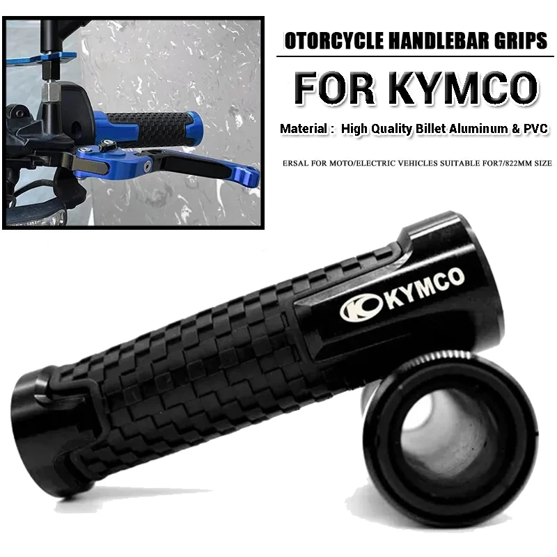 Motorcycle-Hand-Grips-CNC-Aluminum-Rubber-Gel-Handle-Grip-for-Kymco ...