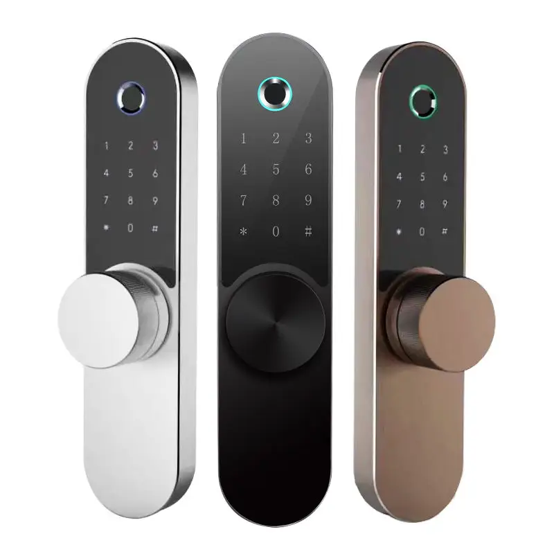 Biometric-Fingerprint-Smart-Door-Handle-Lock-Digital-Electronic ...