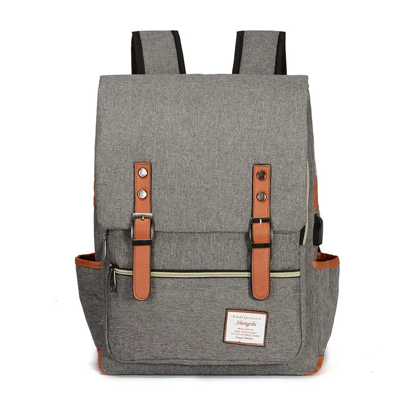 Rilibegan Oxford Cloth Large Capacity Backpack USB Retro Men's and ...
