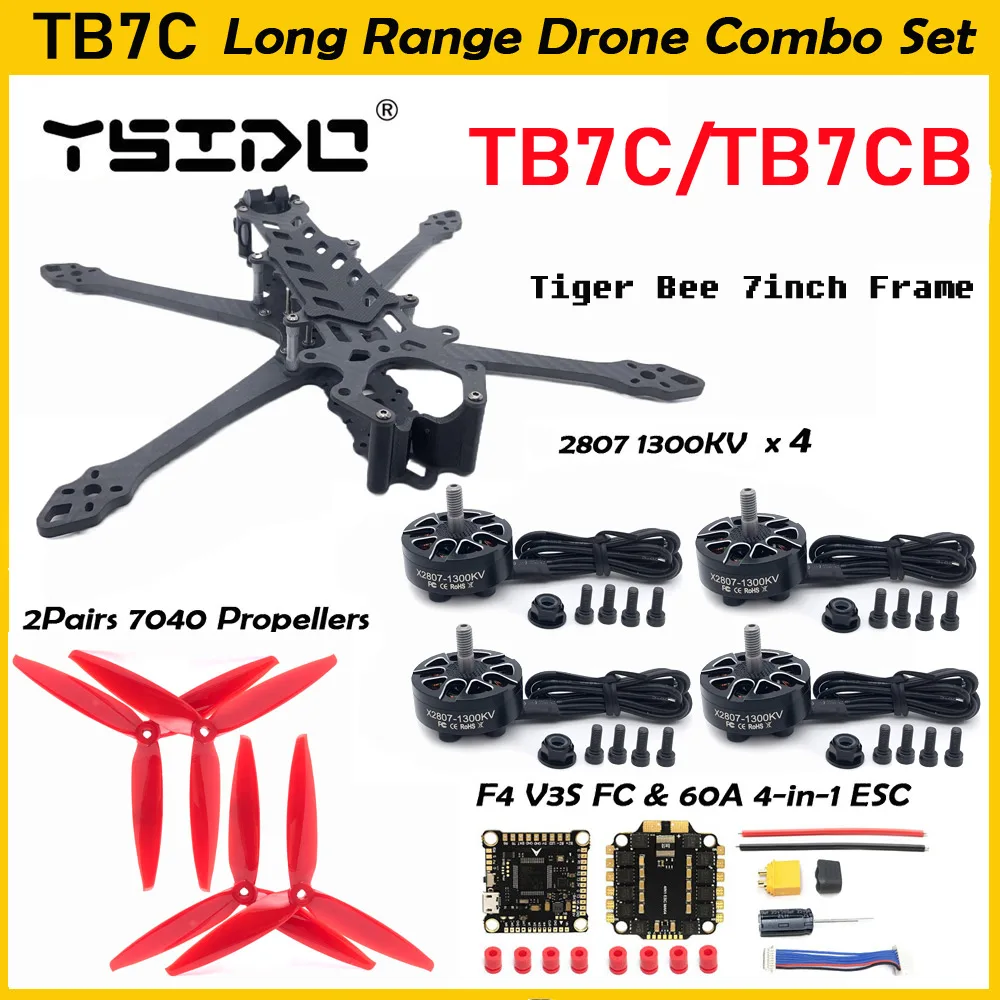 YSIDO-TB7C-TB7CB-7inch-295mm-Wheelbase-Carbon-Frame-2807-1300KV ...
