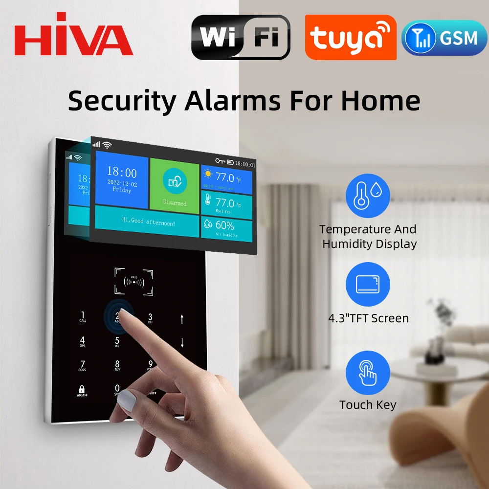 HIVA Tuya Smart Home Alarm System Suitable For Family Indoor Alarm WiFi ...