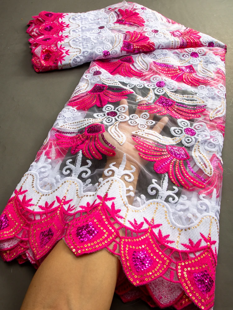 African-Sequins-Milk-Silk-Lace-Fabric-2023-High-Quality-French-Tulle ...