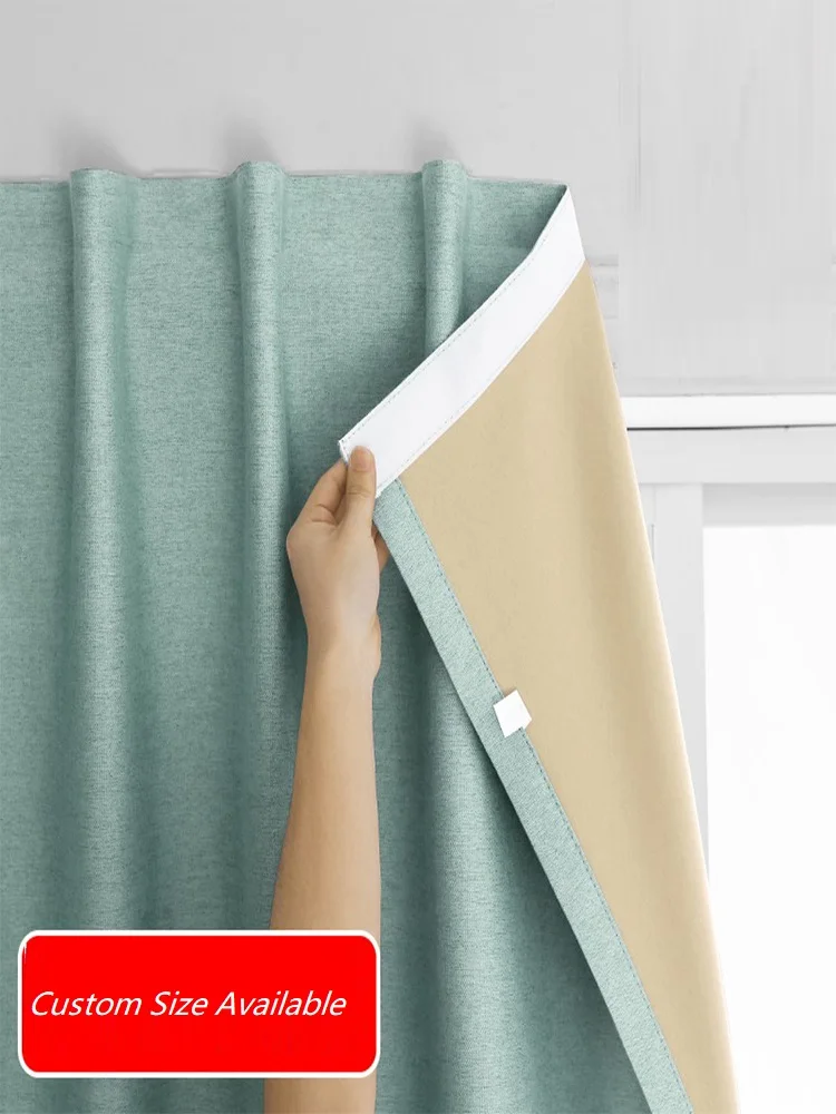 Modern Self-adhesive Blackout Curtains for Living Room,Bedroom, Nordic ...