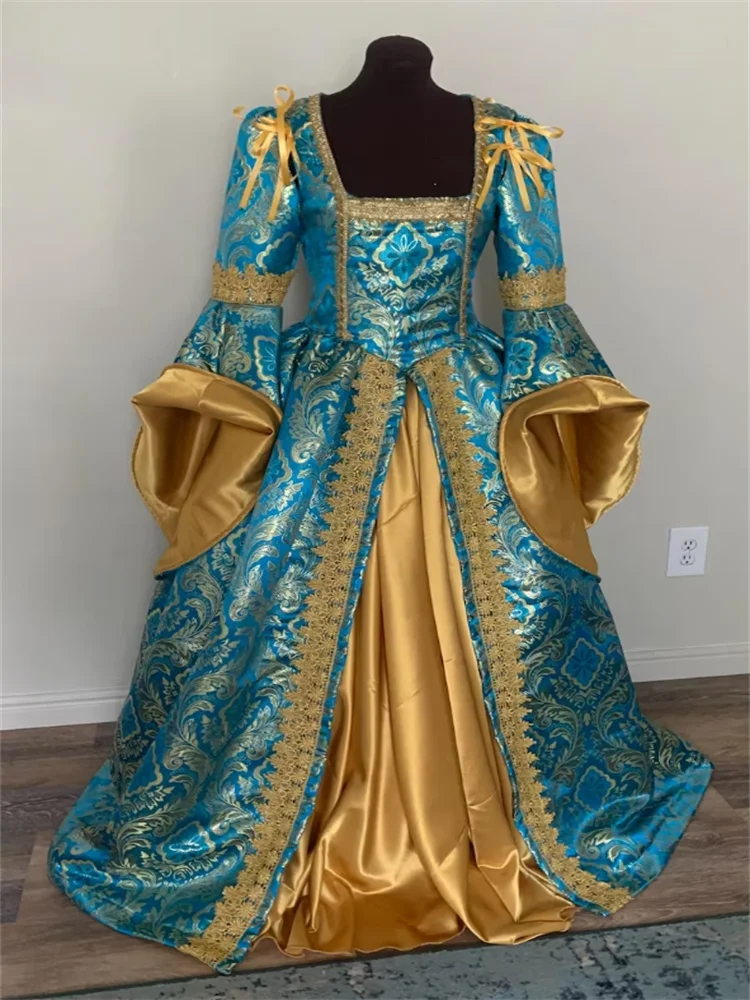15th Century Blue Tudor Queen Elizabeth Italian Renaissance Borgia ...