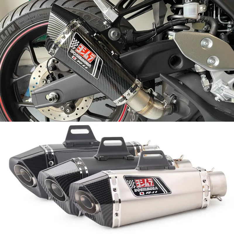Universal-Motorcycle-Yoshimura-Exhaust-Muffler-For-Honda-FZ1-R6-R15-R3 ...