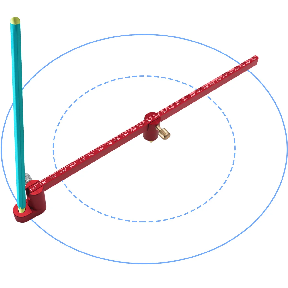 Woodworking-Compass-Scriber-Adjustable-Circular-Drawing-Ruler-Aluminum ...