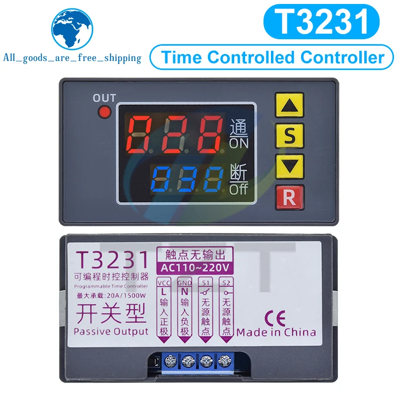 AC-110V-220V-T3231-T3230-Digital-Time-Delay-Relay-LED-Display-Cycle-Timer-Control-Switch ...
