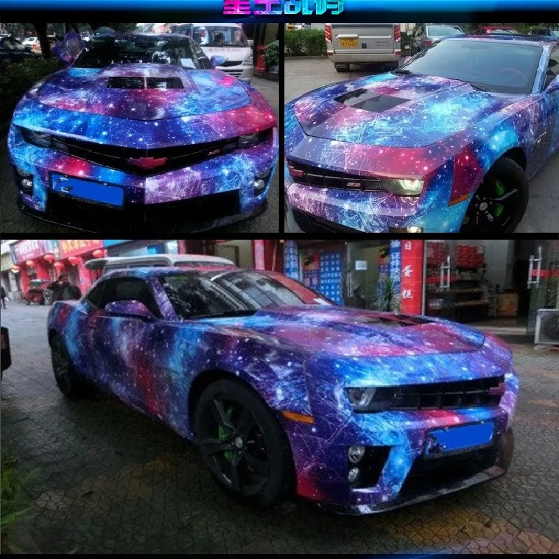 2pcs-50-150-Beautiful-Galaxy-Painting-Car-Body-Film-PVC-Starry-Sky ...