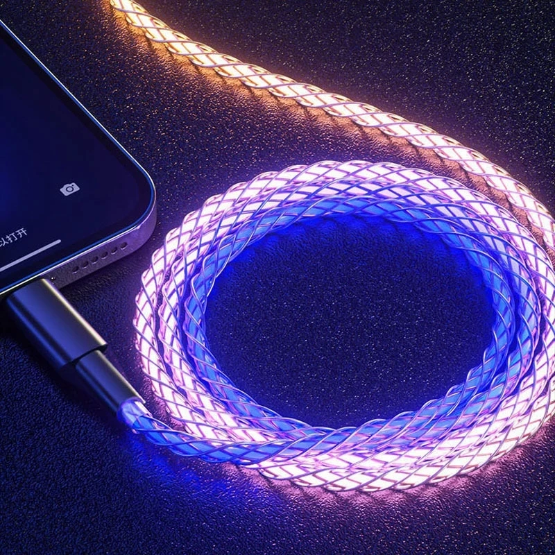 Mobile-Phone-Cables-RGB-Glowing-Charging-Cables-LED-Light-Micro-USB ...