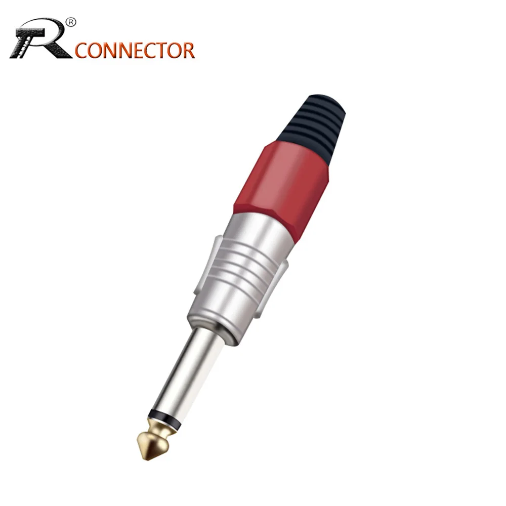 1pc-Jack-6-35-Wire-Connector-Audio-Speaker-6-35mm-Mono-Sophomore-Core ...